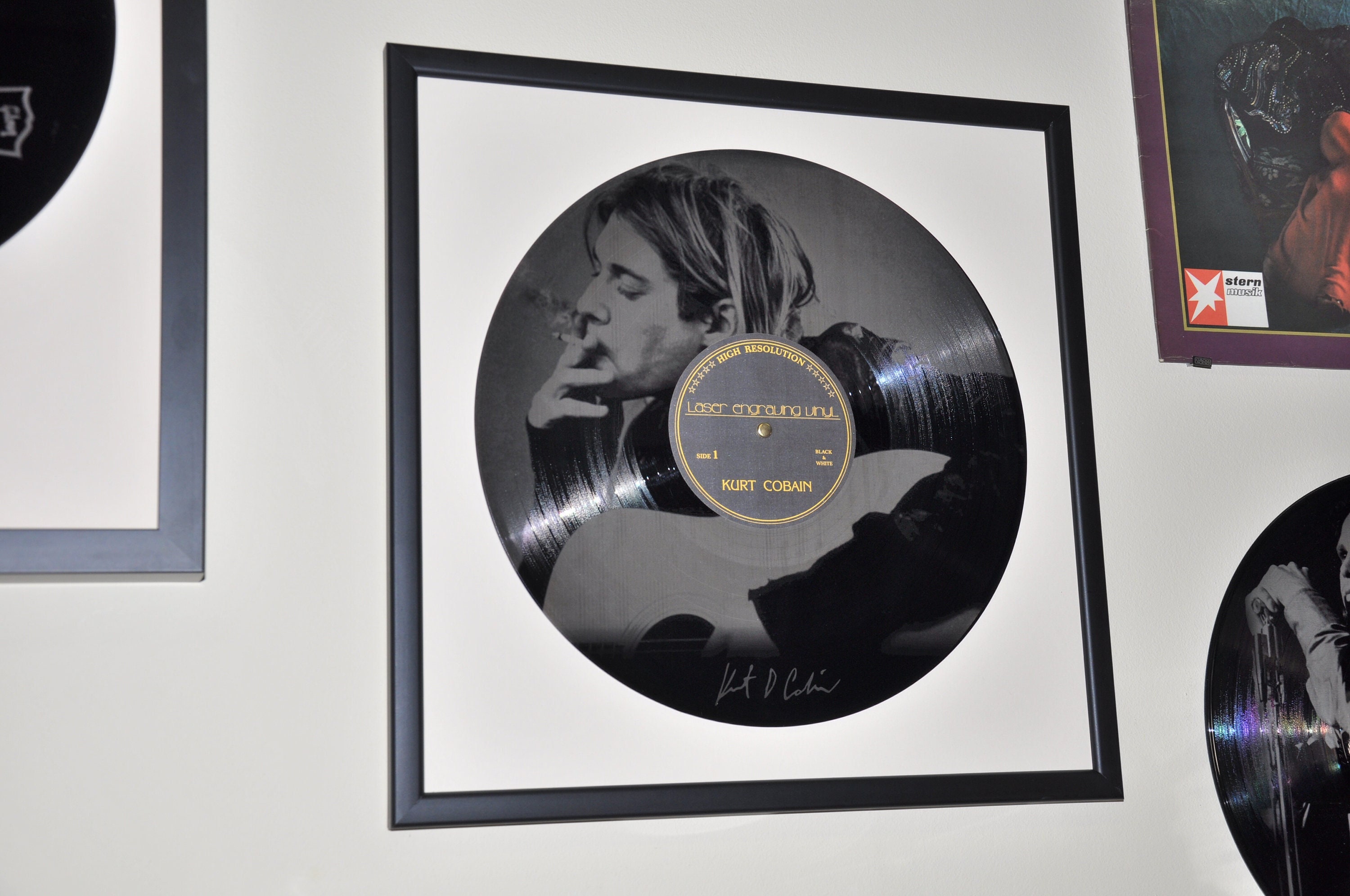 Kurt Cobain Nirvana Vinyl / Custom QR Code / Laser Engraved - Etsy