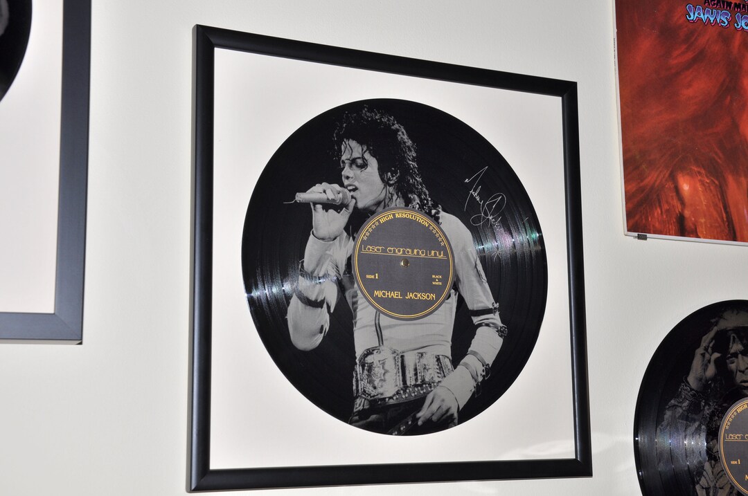Michael Jackson Vinyl , Records / Laser Engraved Vinyl / Vinyl in Frame ...