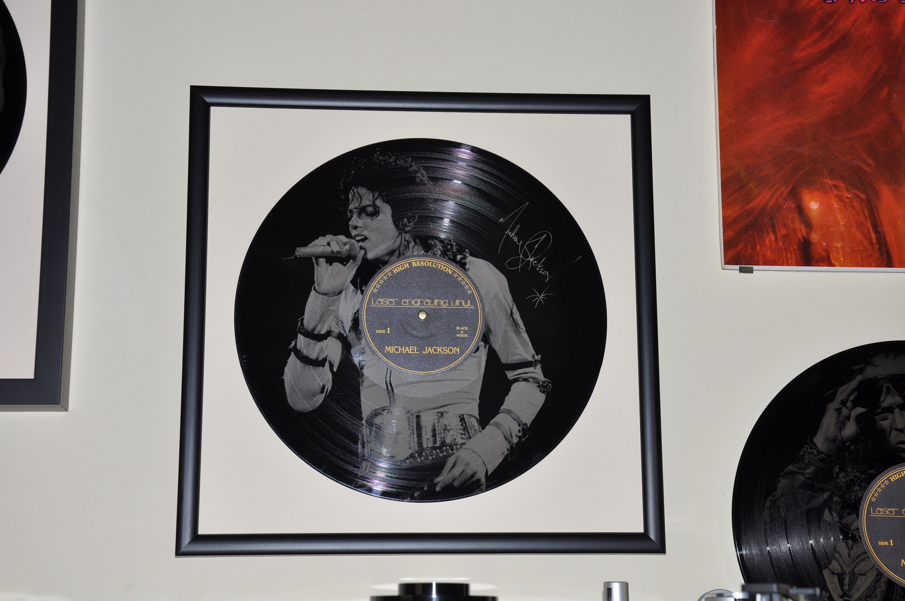 Michael Jackson Vinyl / Custom QR Code / Laser Engraved Vinyl | Etsy