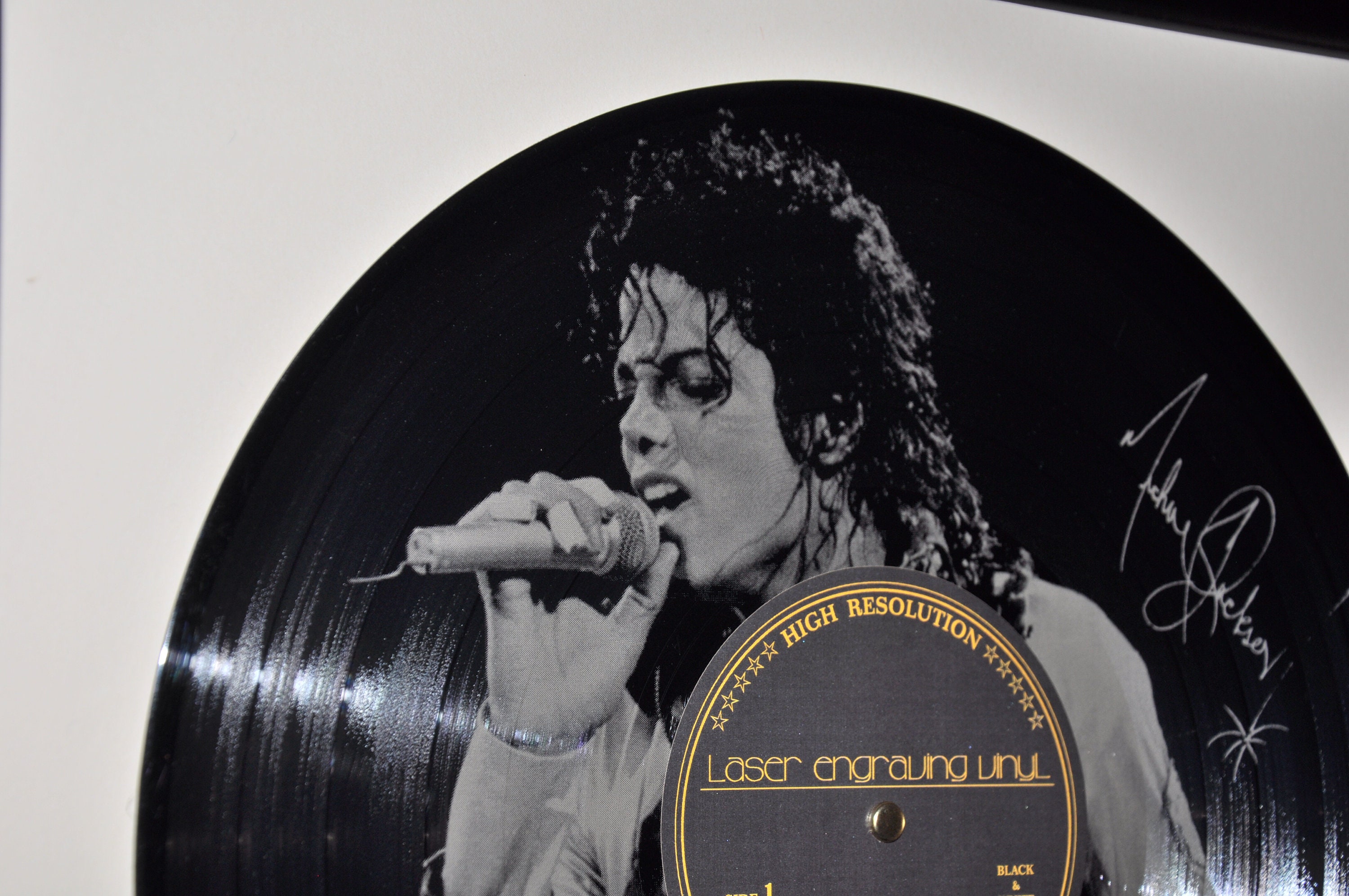 Michael Jackson Vinyl / Custom QR Code / Laser Engraved Vinyl | Etsy