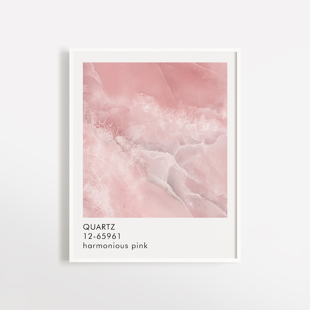 Harmonious Pink Quartz Art Print Poster | Wall Art | Minimalist ...
