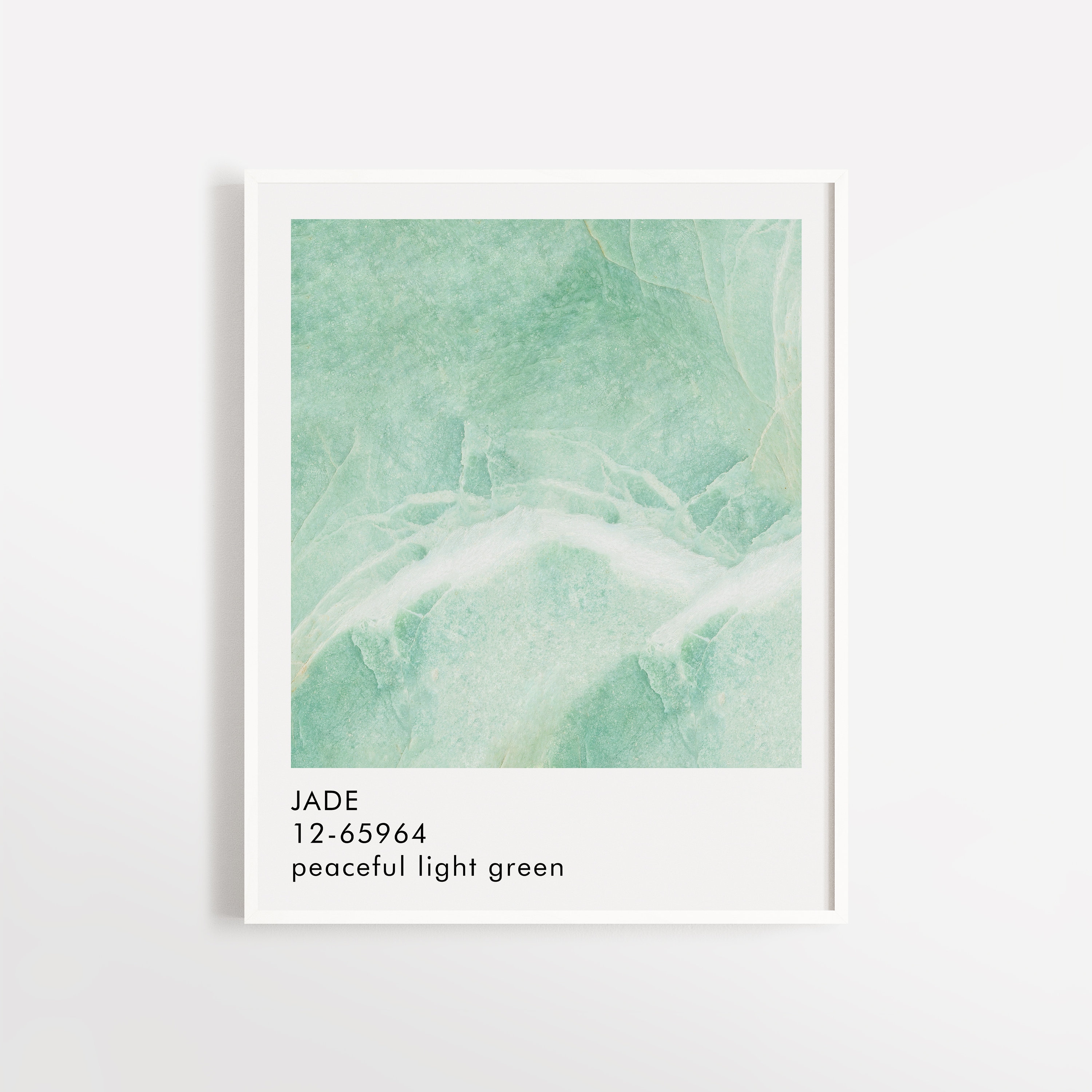 Peaceful Green Jade Art Print Poster | Wall Art | Minimalist ...