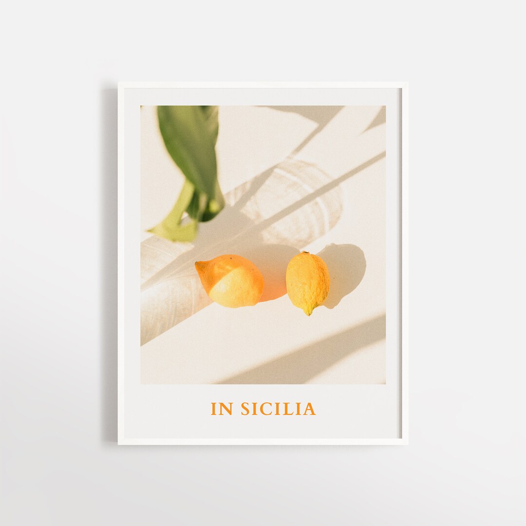 In Sicilia Lemon Art Print Poster | Wall Art | Minimalist Photography ...