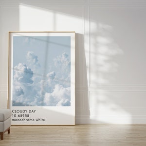 Cloudy Day Art Print Poster | Wall Art | Minimalist Photography | Cloud ...