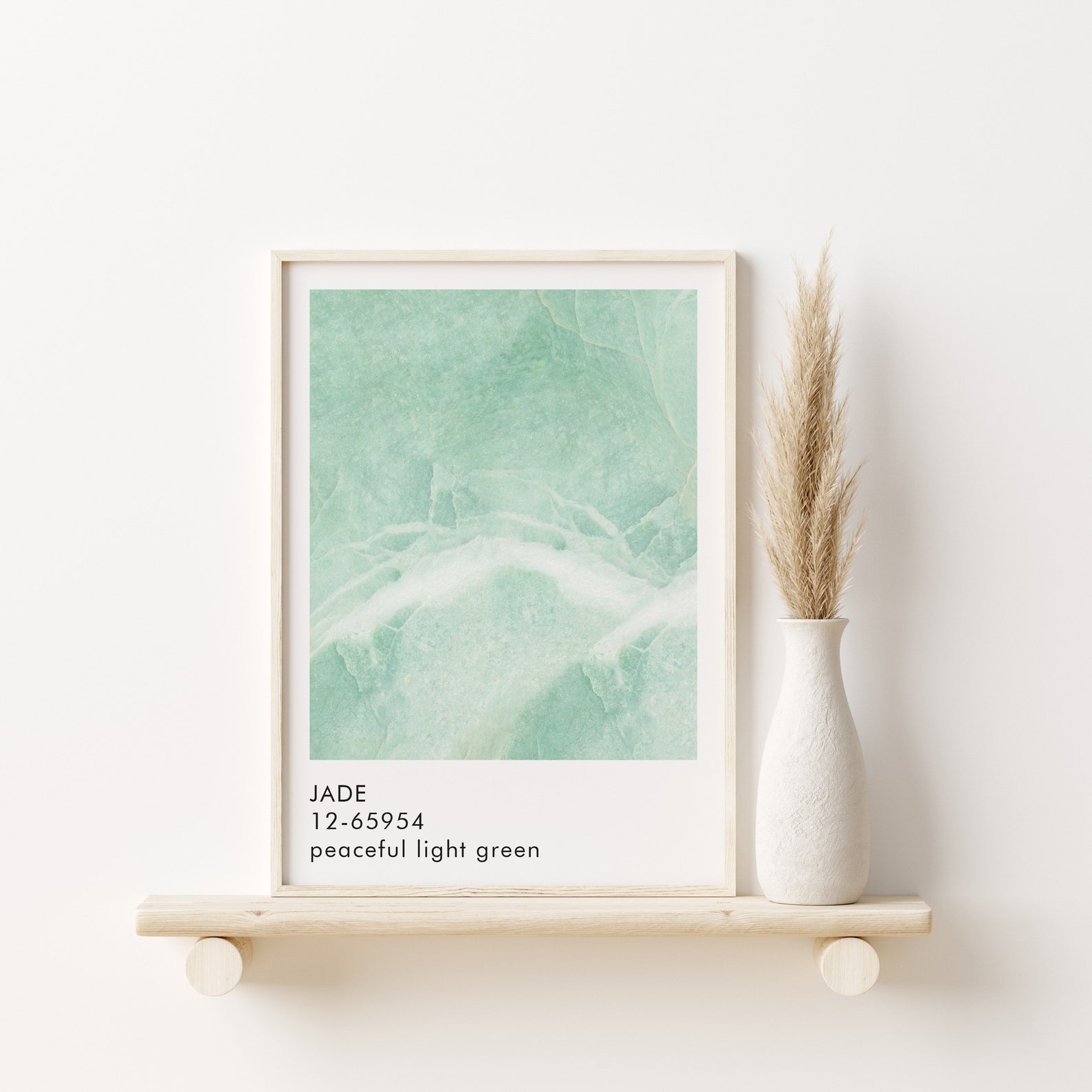 Peaceful Green Jade Art Print Poster | Wall Art | Minimalist ...
