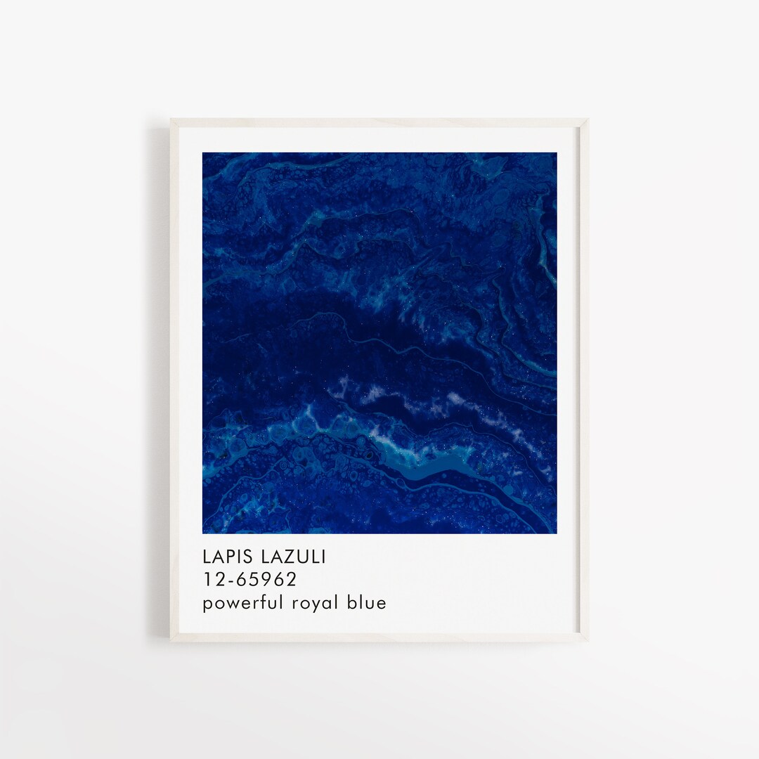 Powerful Blue Lapis Lazuli Art Print Poster | Wall Art | Minimalist ...