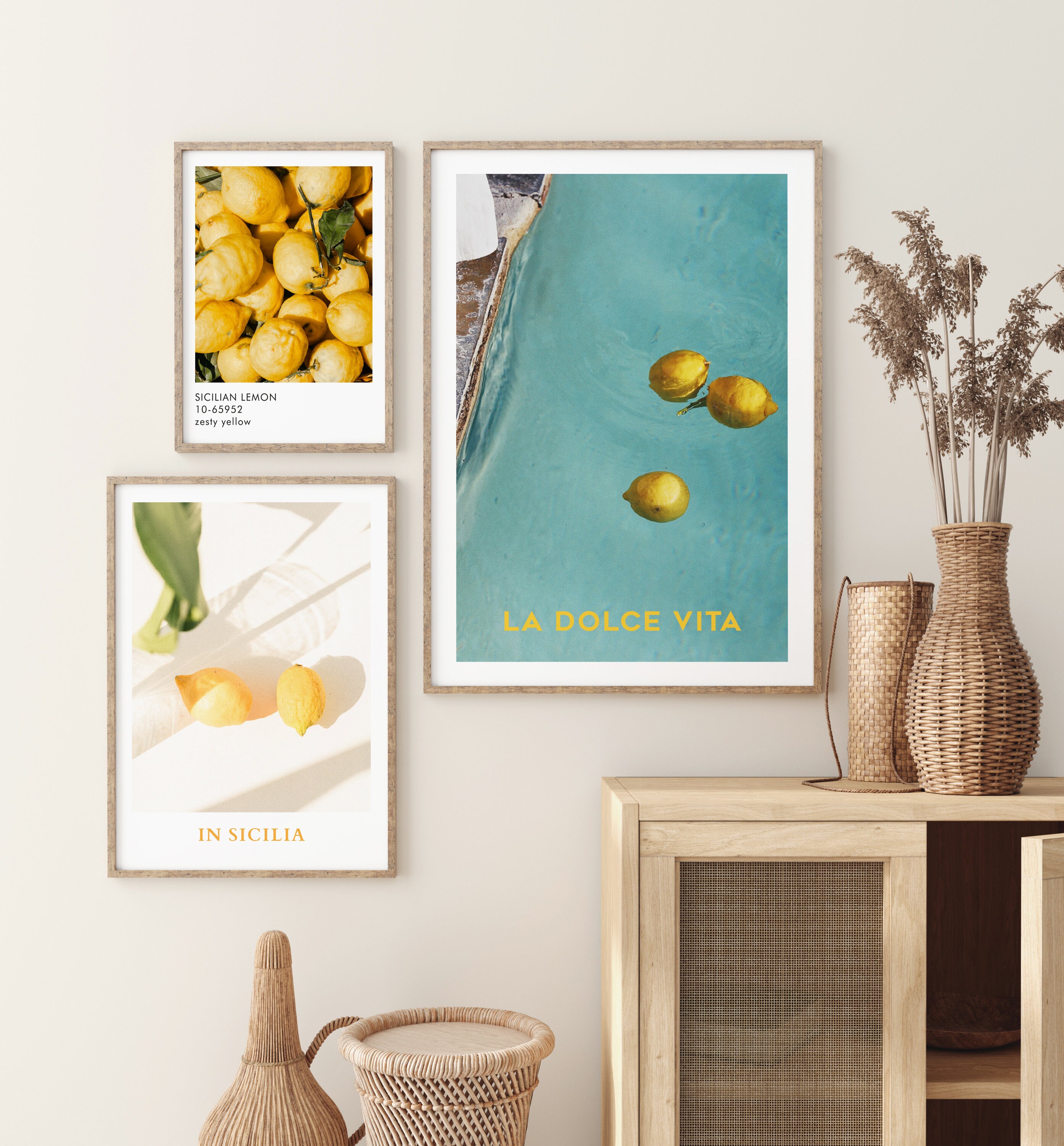 In Sicilia Lemon Art Print Poster Wall Art Minimalist | Etsy