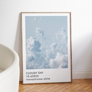 Cloudy Day Art Print Poster | Wall Art | Minimalist Photography | Cloud ...