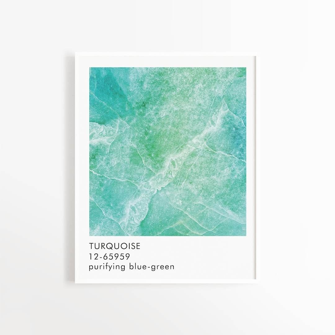 Purifying Turquoise Art Print Poster | Wall Art | Gemstone Texture ...