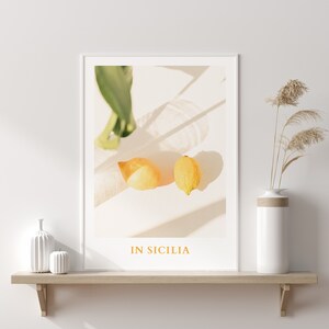 In Sicilia Lemon Art Print Poster | Wall Art | Minimalist Photography ...