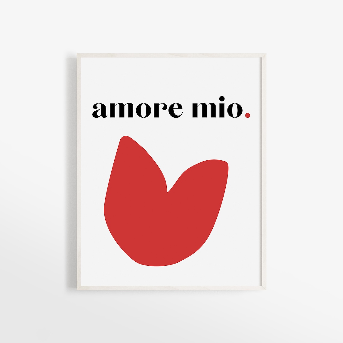 Amore Mio Art Print Poster Modern Wall Art Heart Love | Etsy