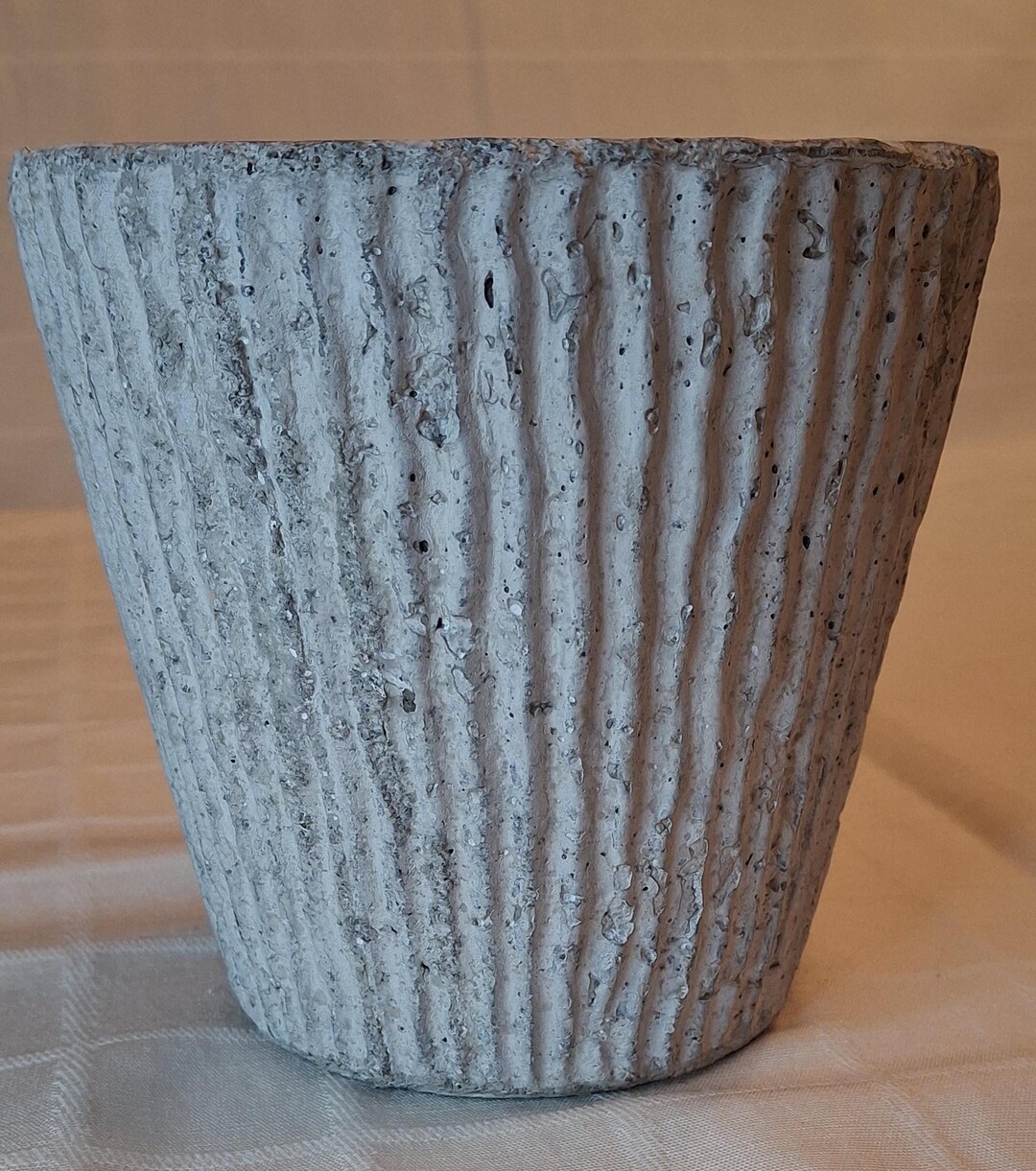 Handmade Fluted Concrete Planter - Etsy