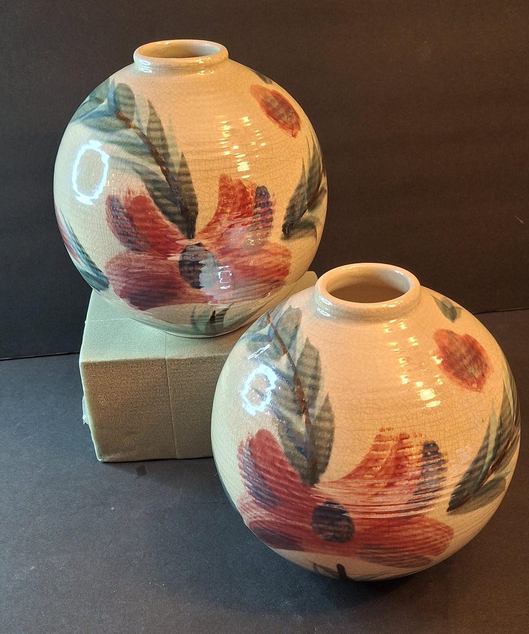 Vintage Ceramic Moorcroft Style Vase - 2 Available - Etsy