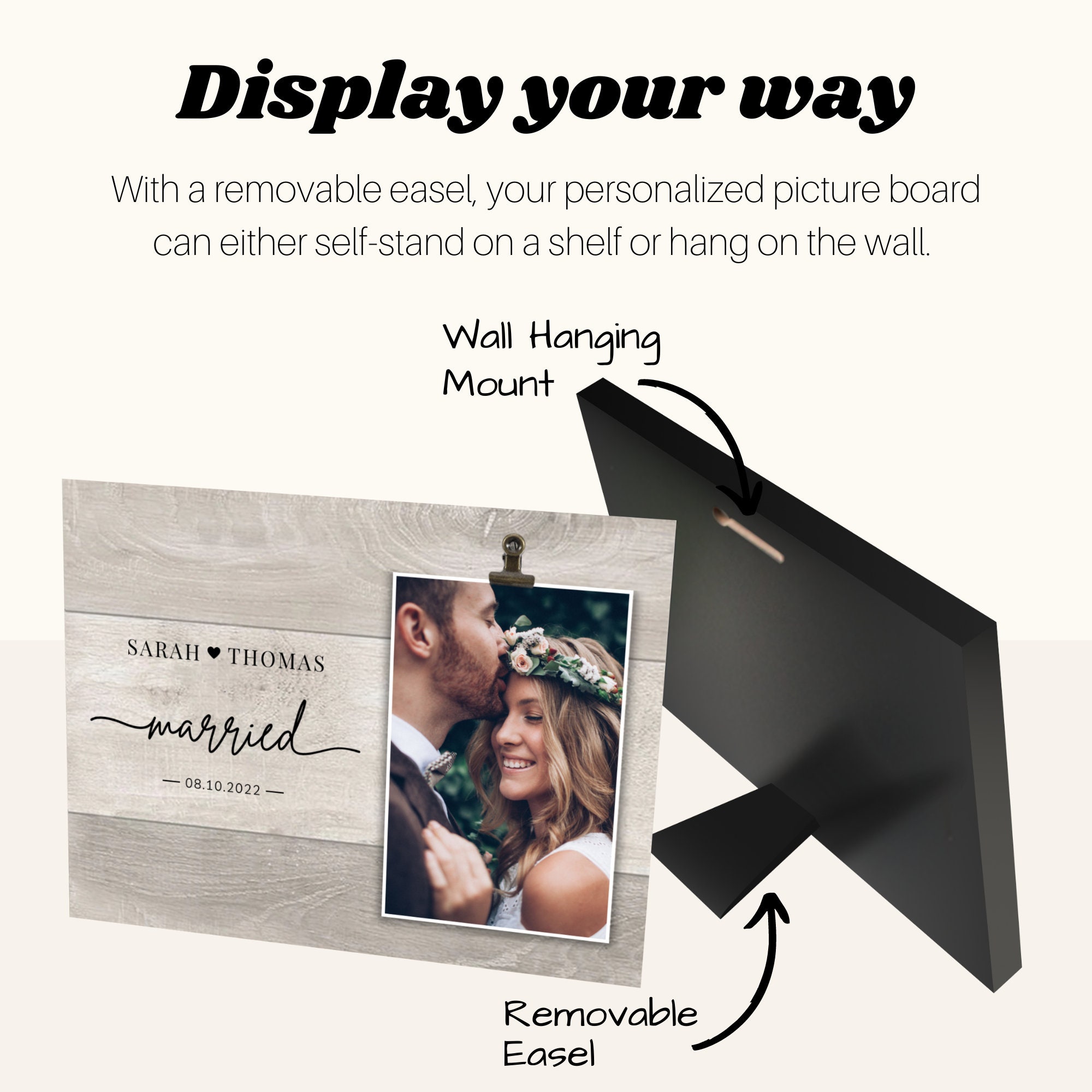 Wedding Gift Personalized Wedding Picture Board for Couples - Etsy