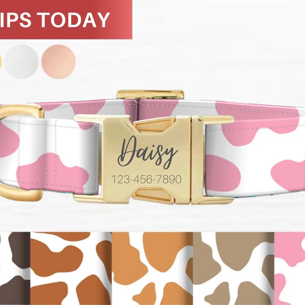 Cow Dog Collar - Etsy