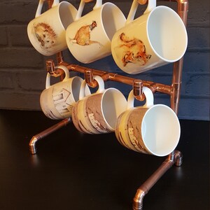 Copper Freestanding Mug Stand/ Mug Tree. Handmade in Devon - Etsy