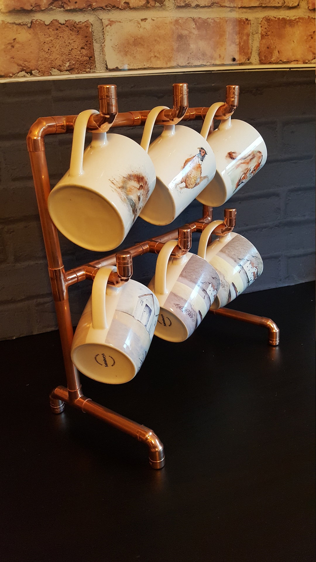 Copper Freestanding Mug Stand/ Mug Tree. Handmade in Devon - Etsy