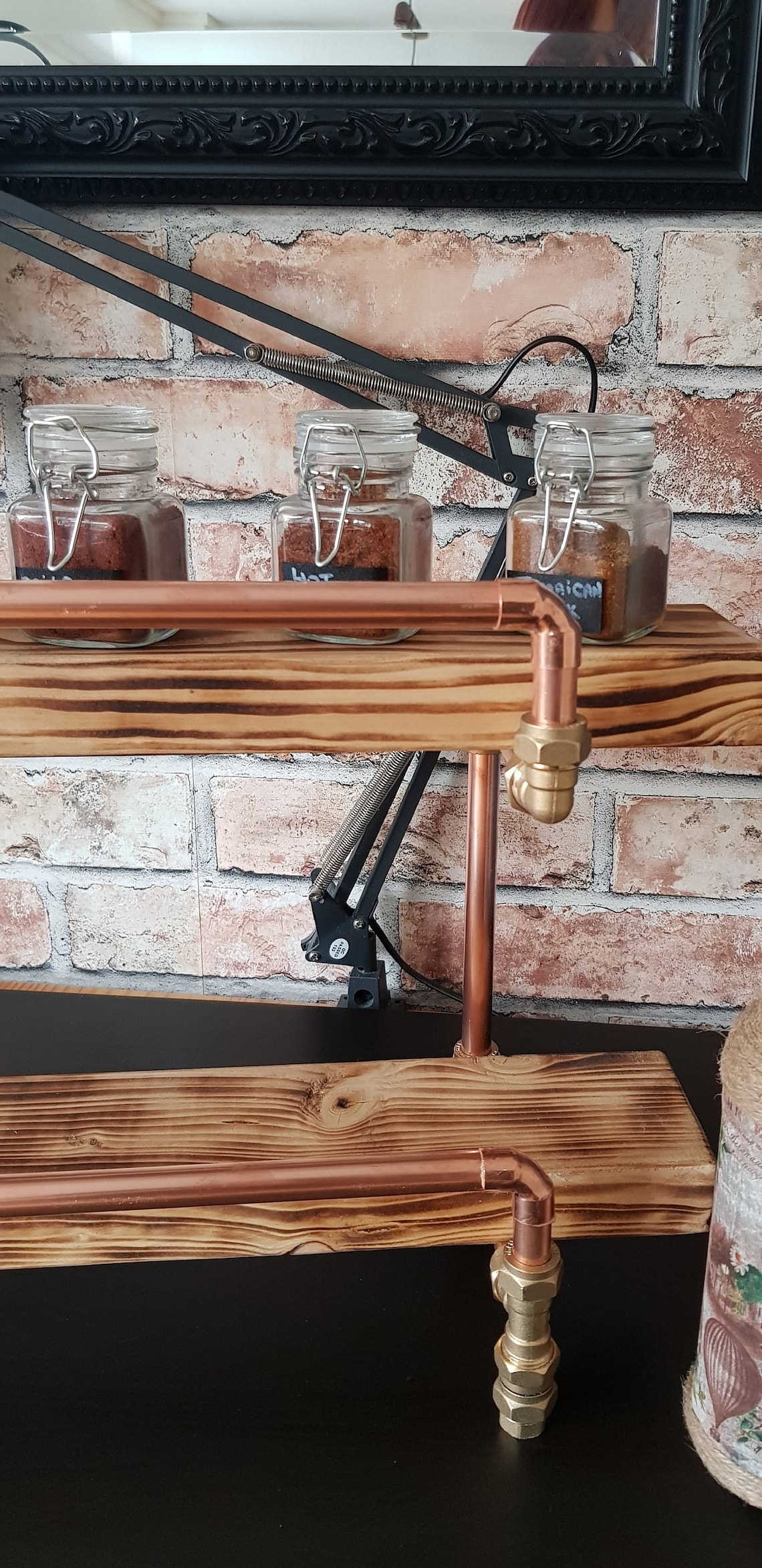 Copper Pipe and Wood Shelf Unit Freestanding. Handmade in - Etsy