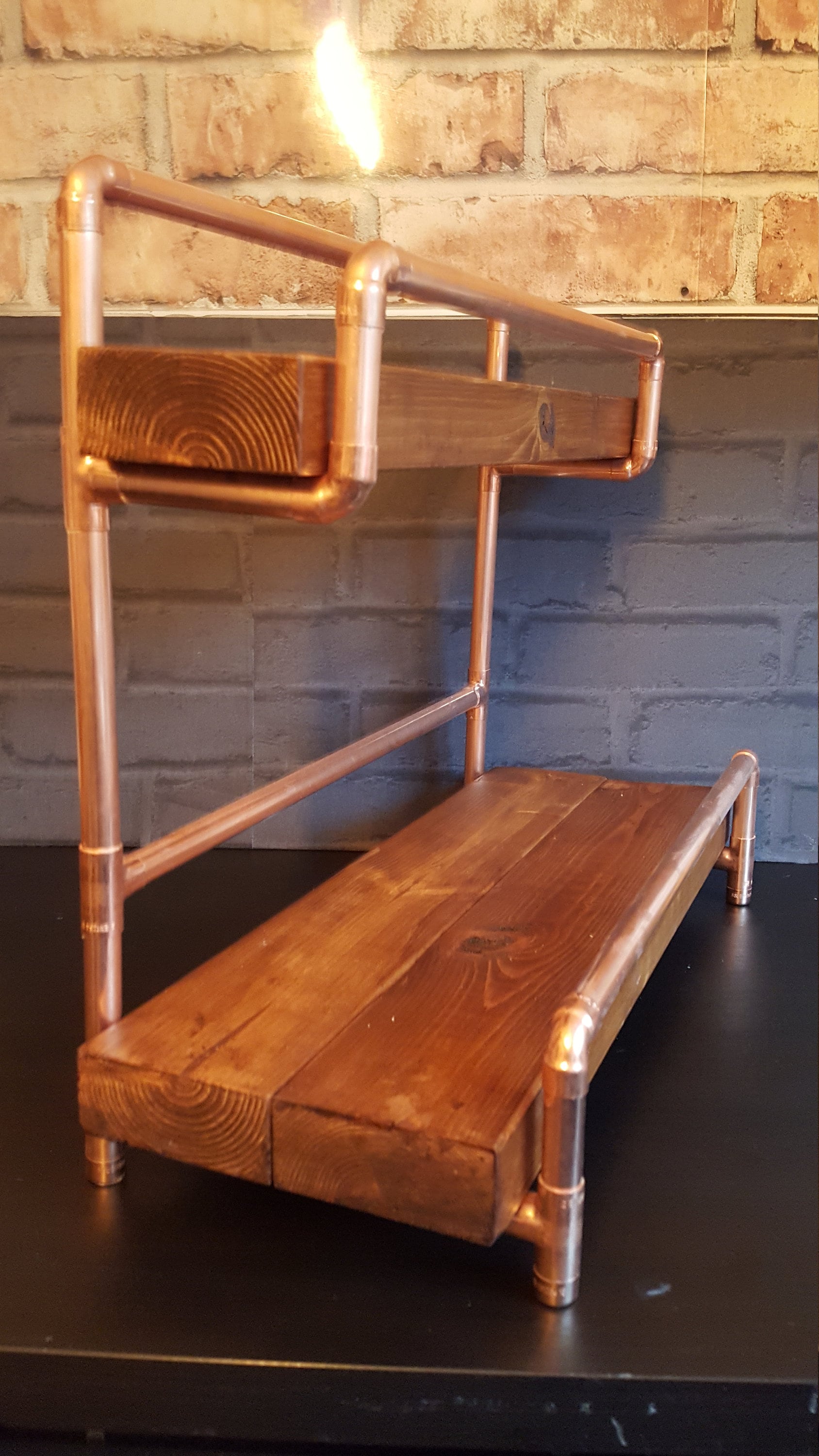 Copper Pipe and Wood Shelf Unit Freestanding. Handmade in Devon - Etsy