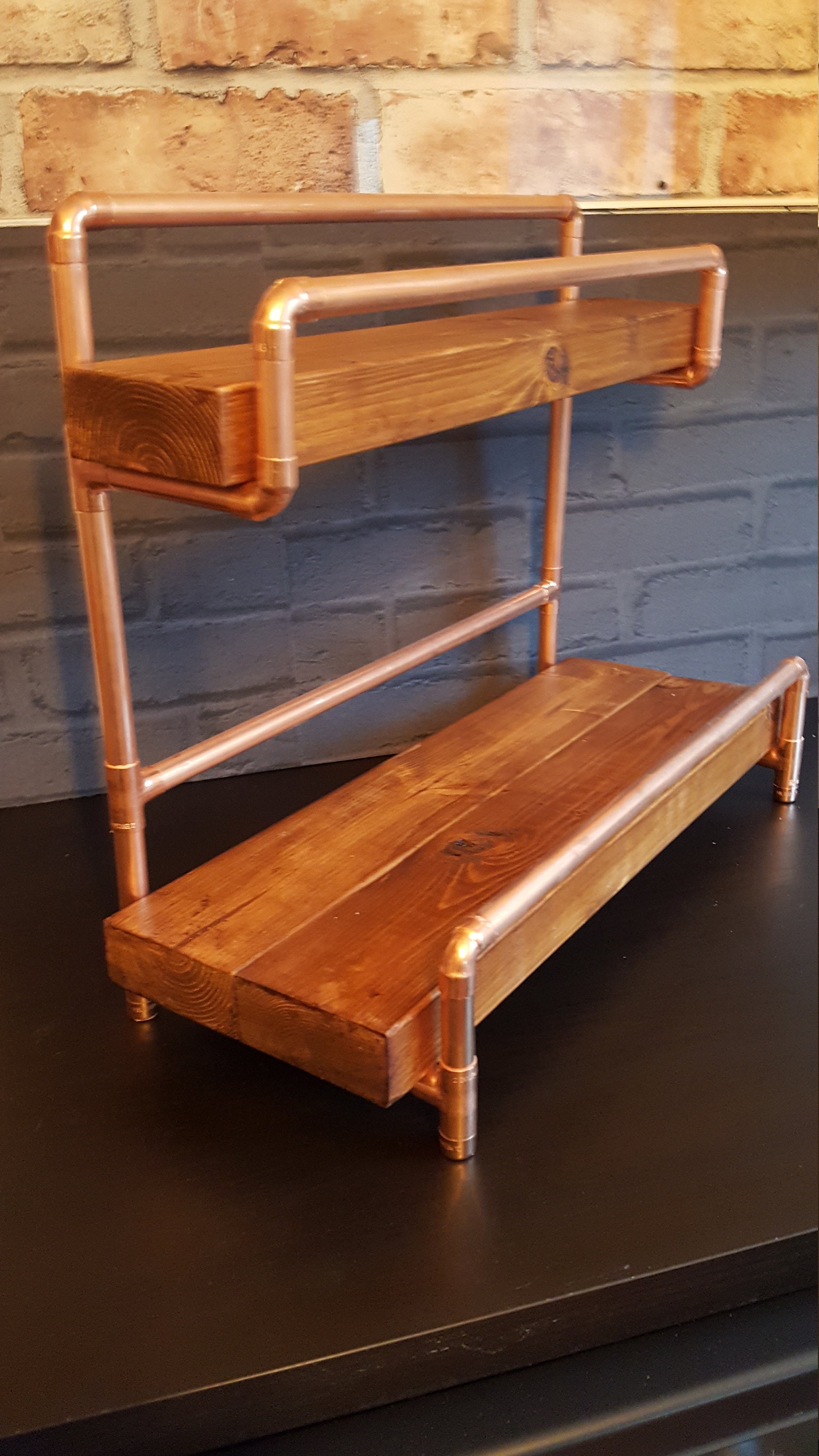 Copper Pipe and Wood Shelf Unit Freestanding. Handmade in - Etsy