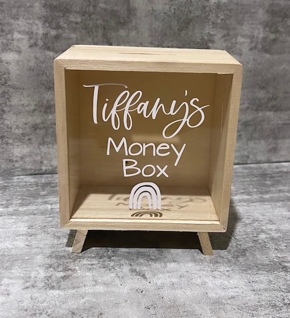 IN STOCK Seconds Shipping Personalised Wooden Money Box Kids | Etsy