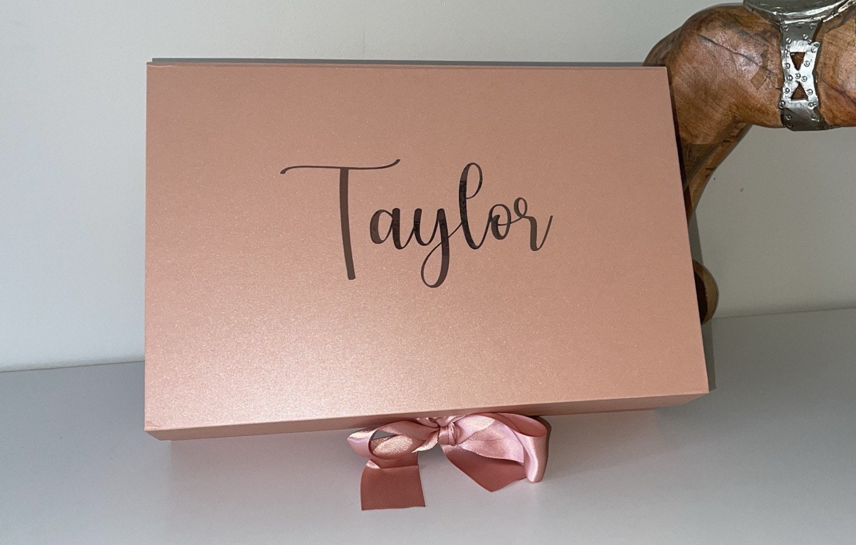 Luxury Large Ribbon PERSONALISED GIFT BOX | Bridesmaid | Gift Box ...