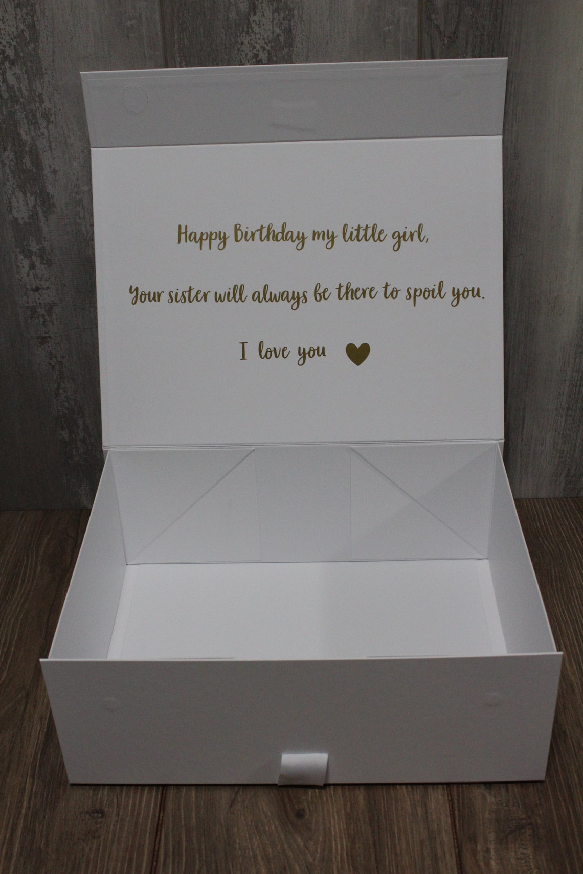 Extra Large Jumbo Ribbon PERSONALISED GIFT BOX | Godparents ...