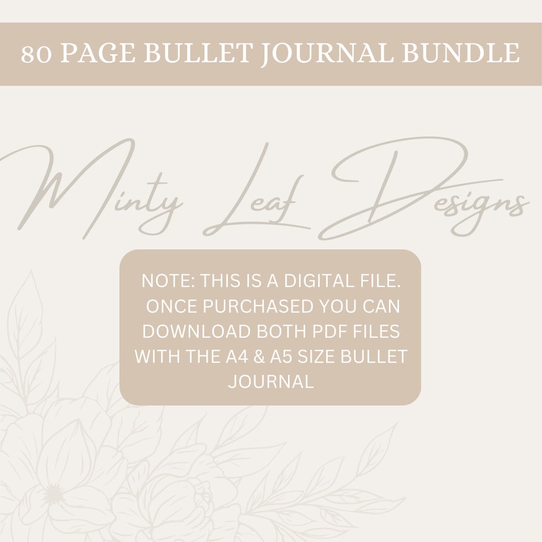Printable Bullet Journal Bundle Full Neutral Edition Digital Product ...