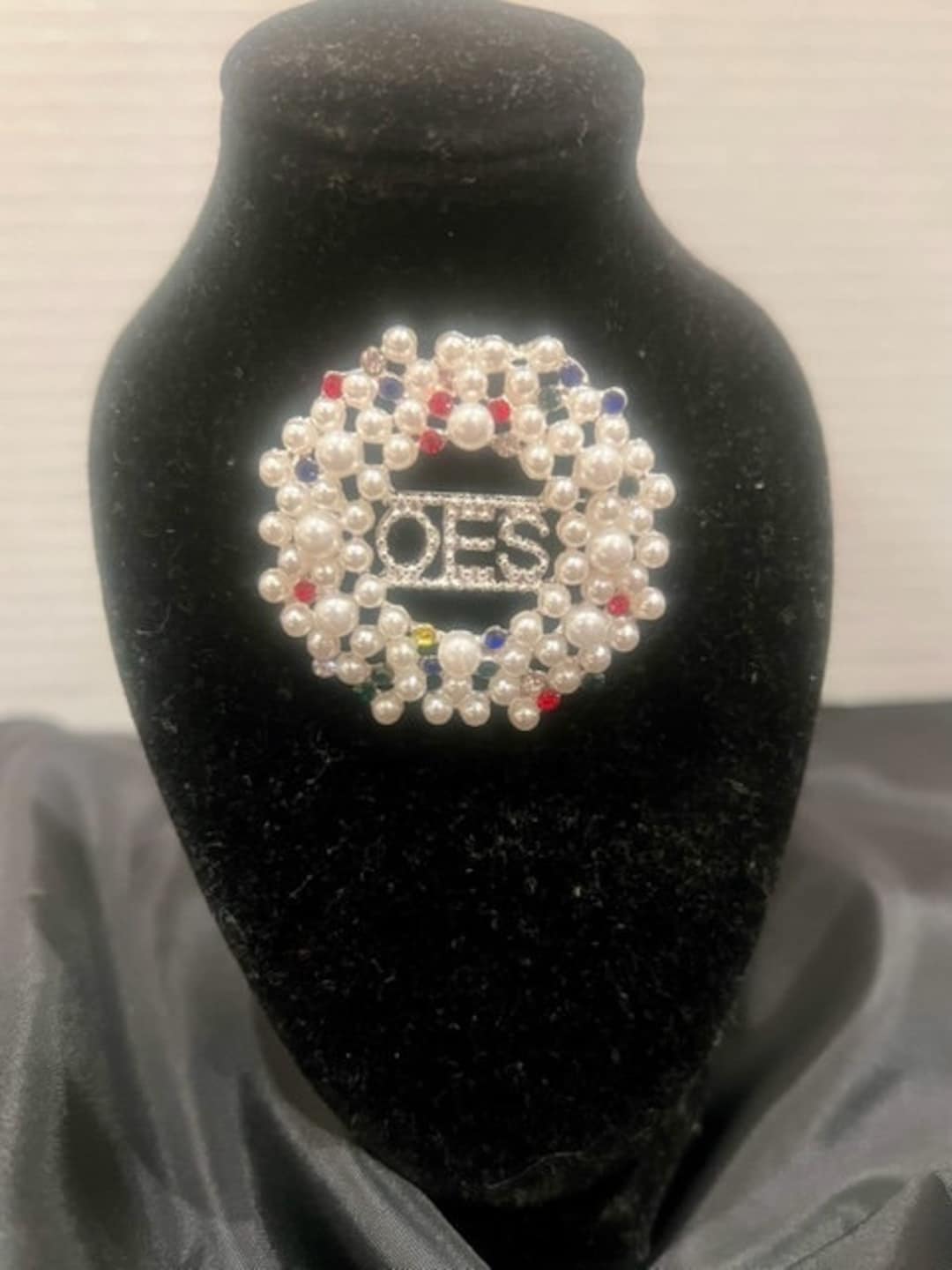 OES Order of the Eastern Star Pearl Brooch /pin -large - Etsy