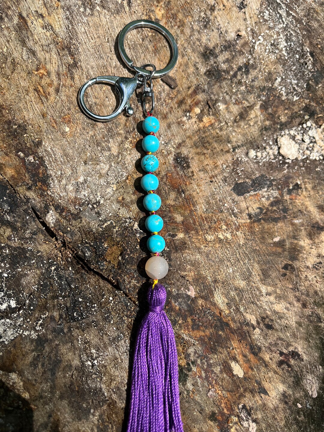 Turquoise Healing Mala Key Chain - Etsy