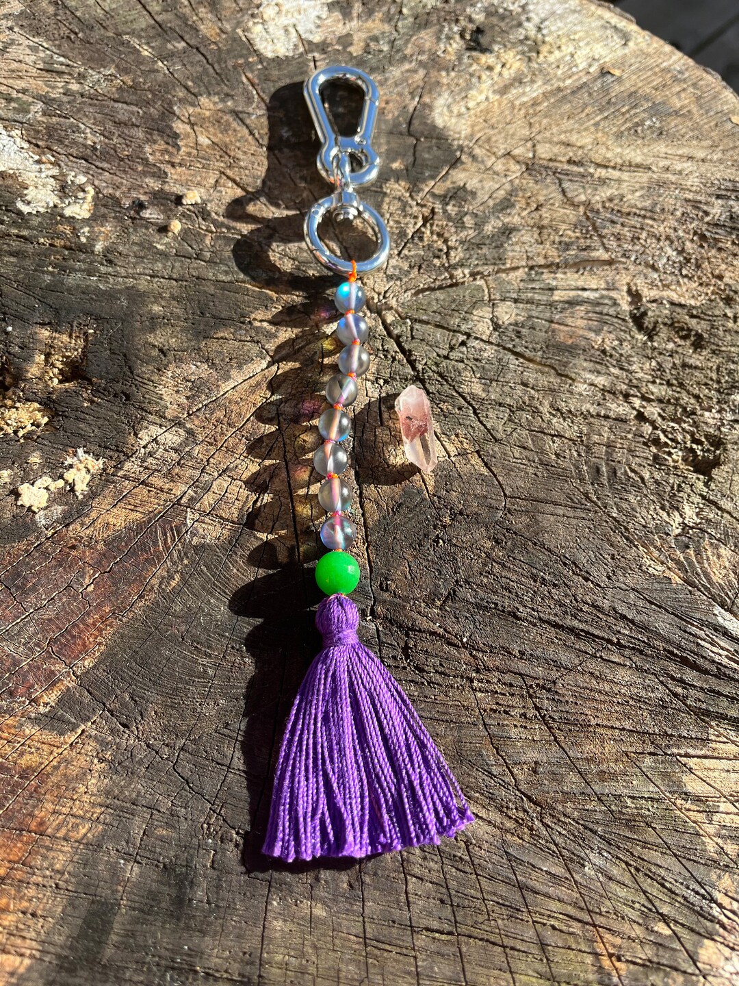 Opalite Mala Key Chain - Etsy