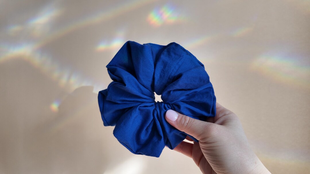 Cobalt Blue Jumbo Sunchie, Large Scrunchie, Oversized Scrunchies, Giant ...