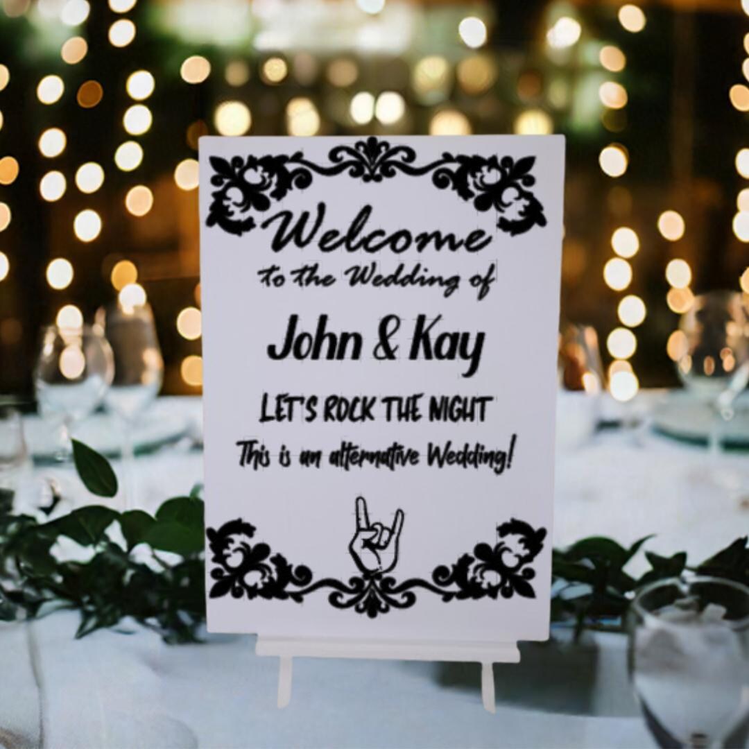 A3 or A4 Size 'alternative Welcome to the Wedding Of' Sign - Etsy