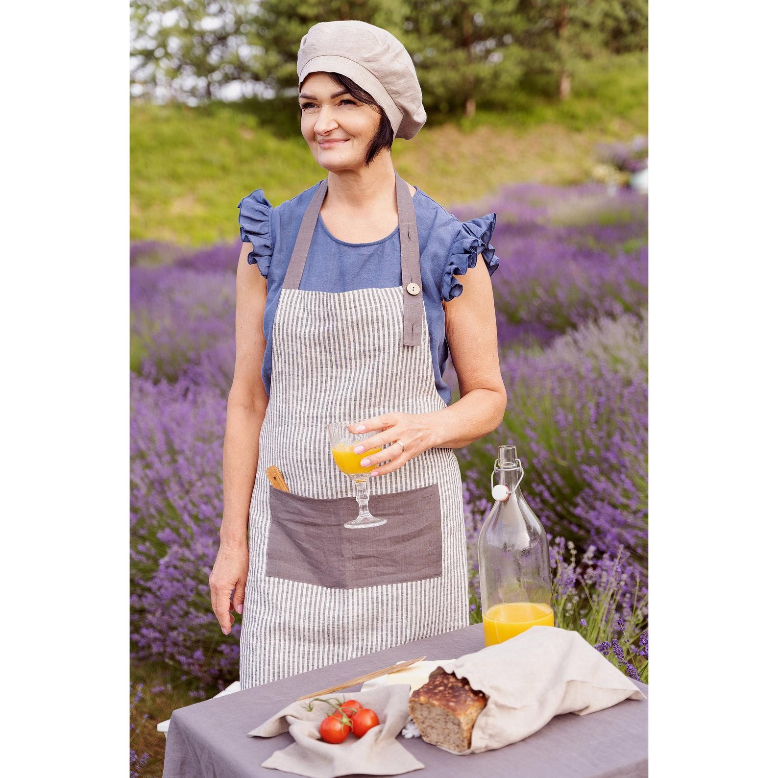 Natural Linen Soft Apron Unisex Basic Apron Full Apron for - Etsy
