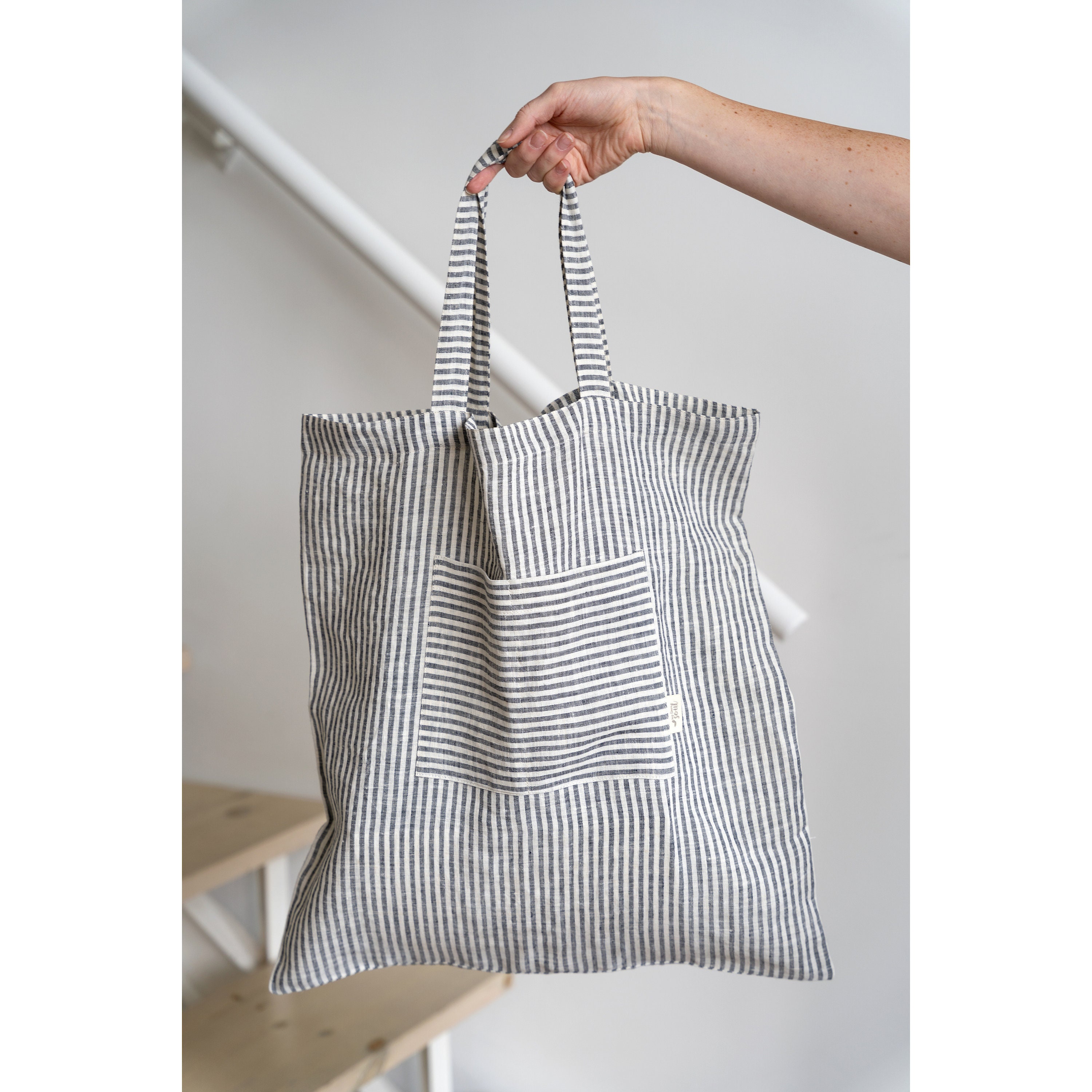 Handmade Cinnamon Linen Tote Bag: Large Eco-friendly Shoulder Bag - Etsy