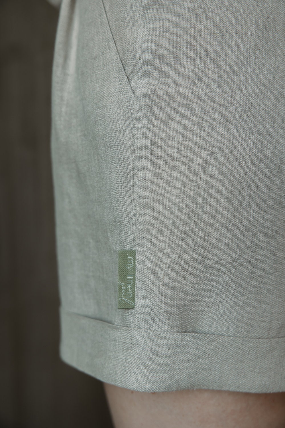 Natural Linen Modern Linen Shorts and Vest Set, Women Summer Linen ...