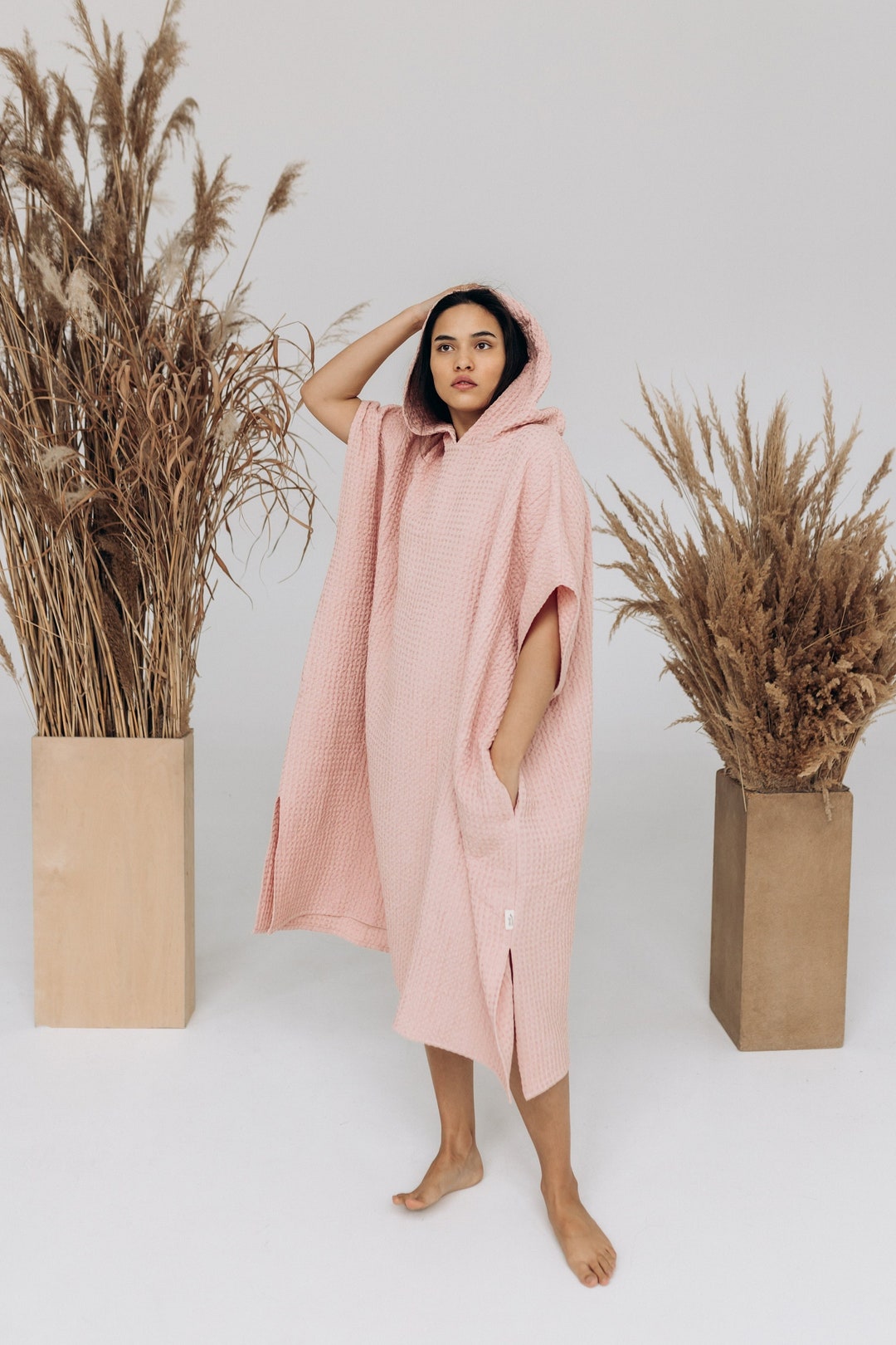 Women Beach Wear, Oversized Leisure Poncho, Surfer Woman Poncho With ...