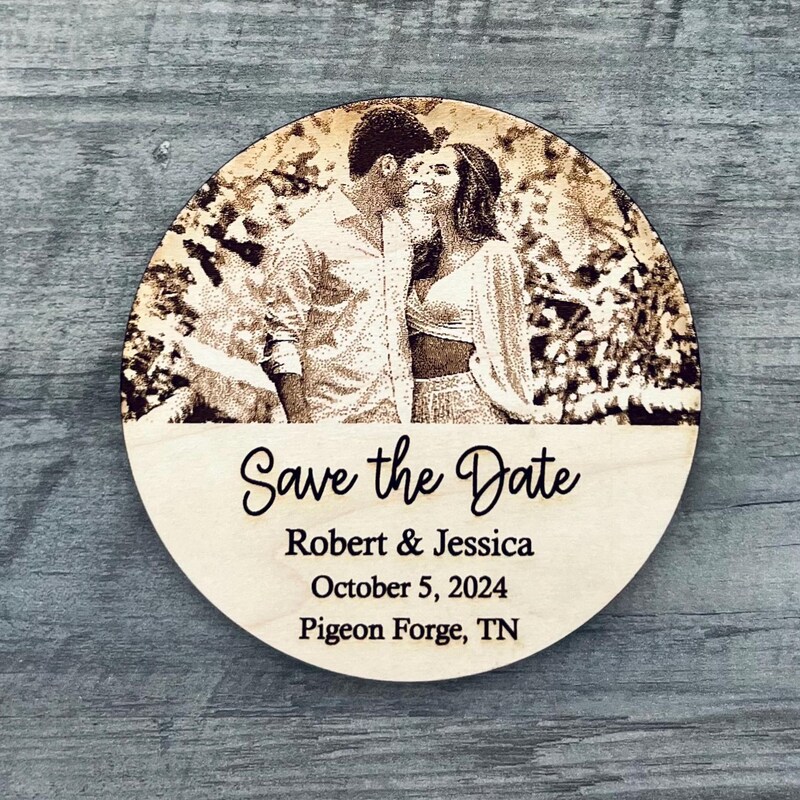 Circle Save the Date - Etsy