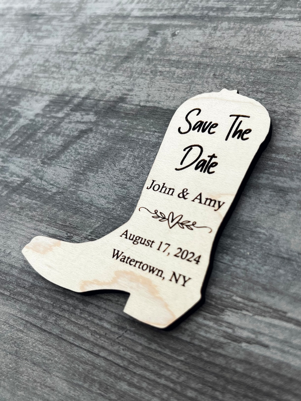 Cowboy Boot Save the Date Magnet | Personalized Wedding Favors ...