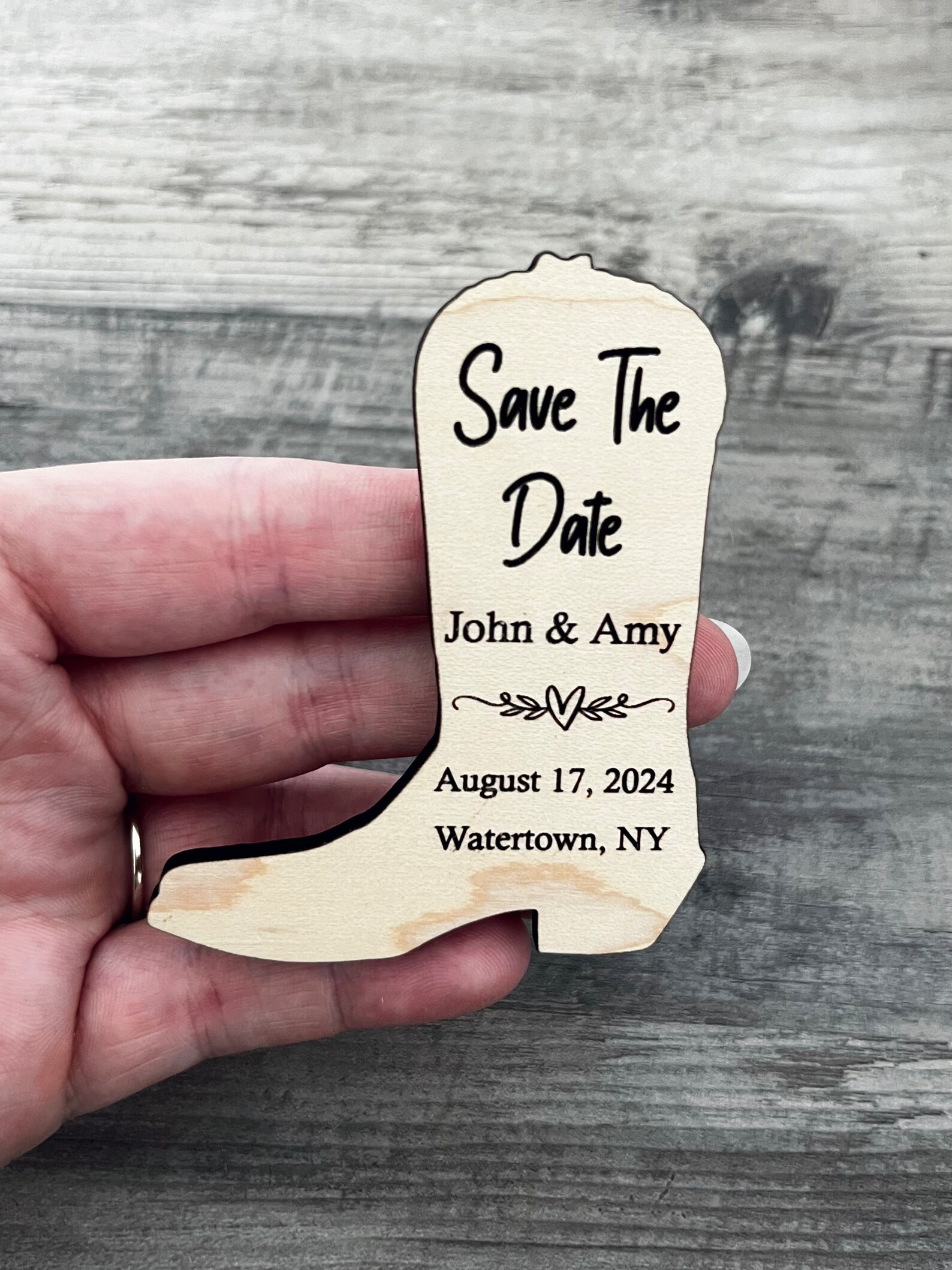 Cowboy Boot Save the Date Magnet | Personalized Wedding Favors ...