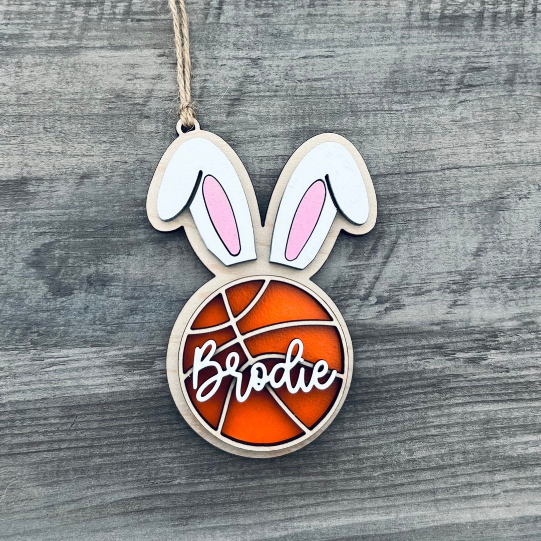 Personalized Basketball Easter Basket Tag | Sports Gift Tag | Gift for ...