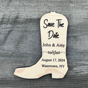 Cowboy Boot Save the Date Magnet | Personalized Wedding Favors ...