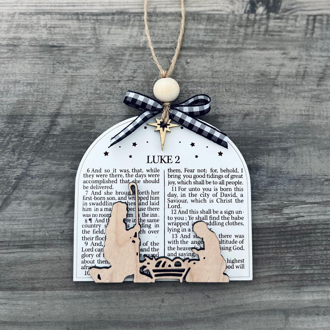Luke 2 Ornament | Christian Christmas Ornament | Church Secret Santa ...