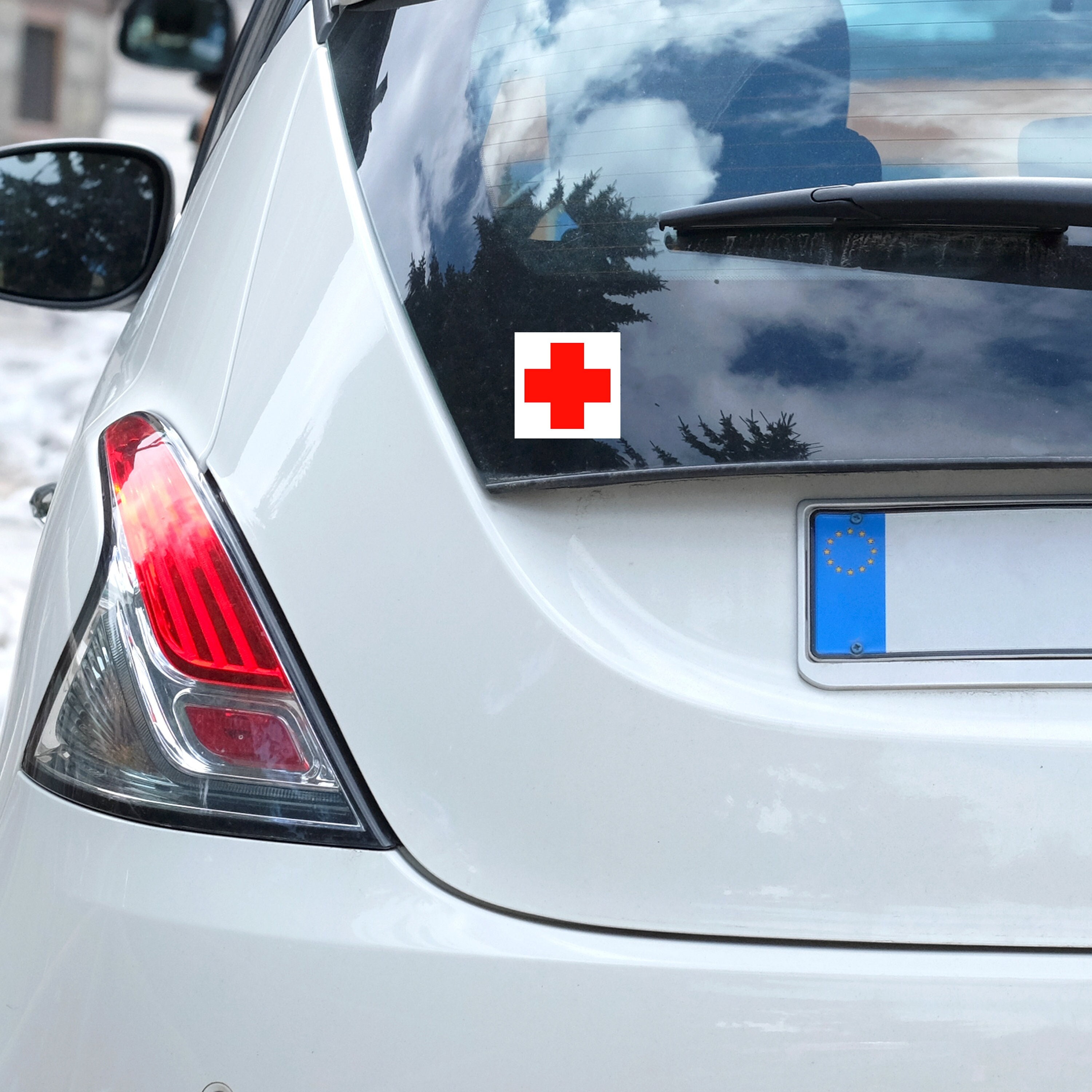 Square First Aid Box Sticker, Red Cross Sticker, Medicine Box Sticker ...