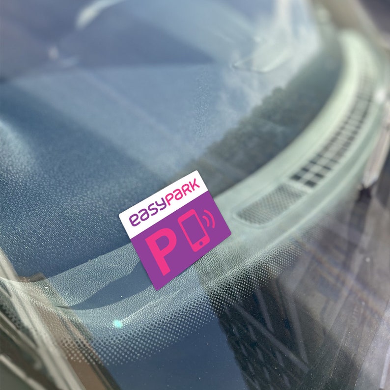 Outside Application Windshield Easypark Sticker Parking App Solution ...