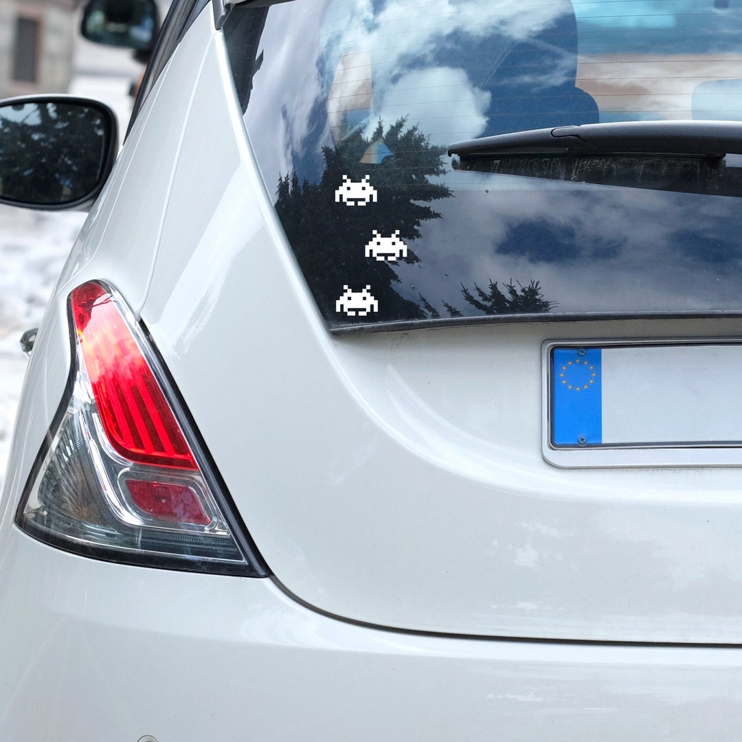 Set of Space Invaders Sticker, 3 Pieces Space Invaders Decal, Invader ...