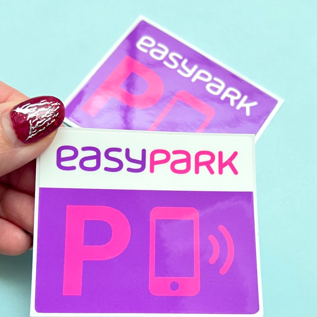 Outside Application Windshield Easypark Sticker Parking App Solution ...