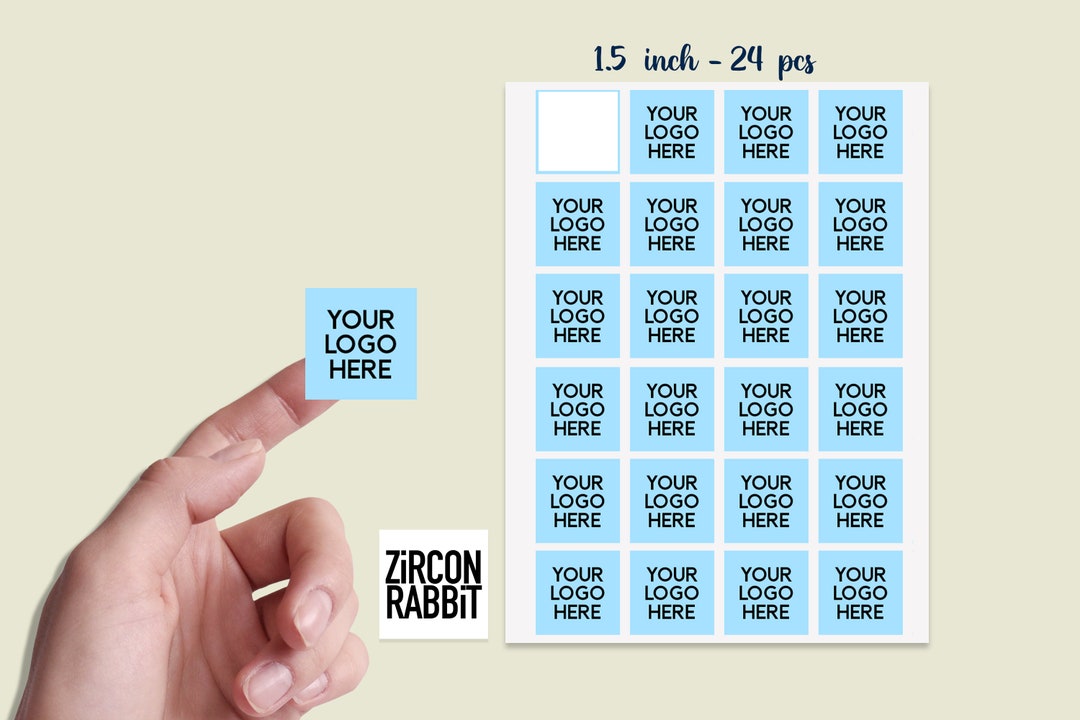 1.5 Inch Square Labels, Personalized Label Stickers, Small Business ...