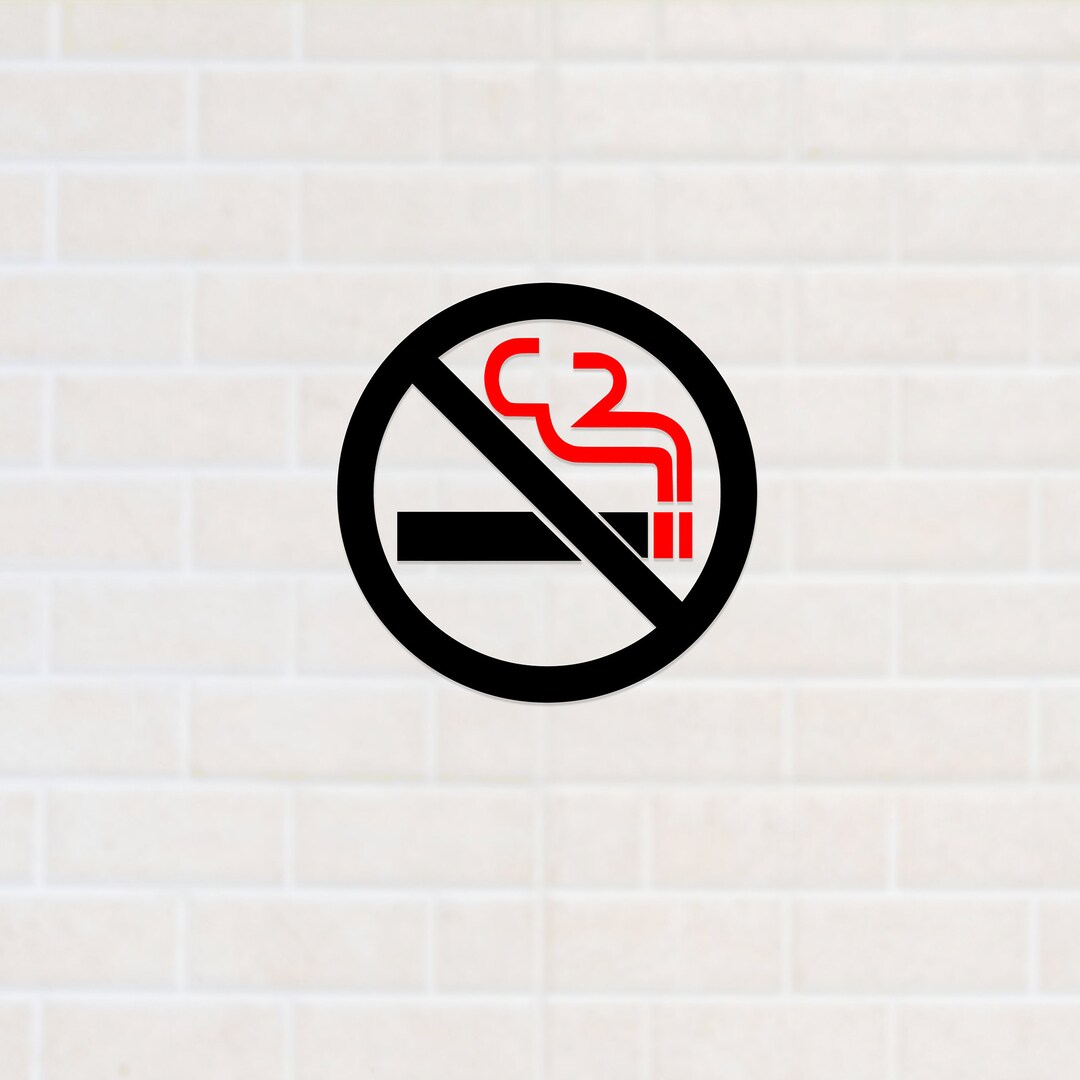 No Smoking Area Sticker, No Smoking Zone Decal Sticker - Etsy