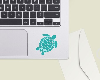 Sea Turtle Monogram on Shell Di Cut Decal - Etsy